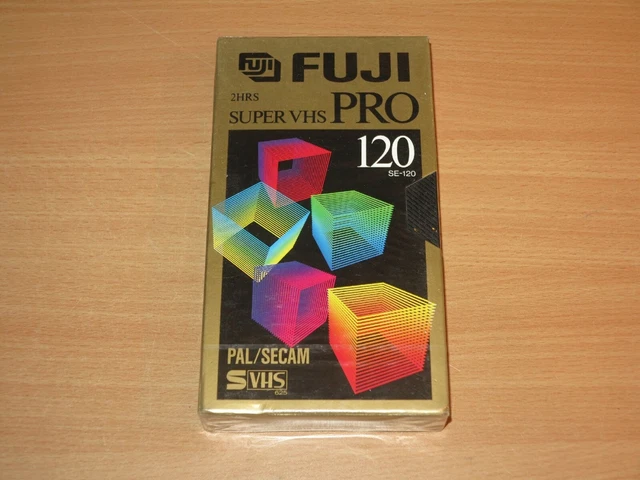 FUJI SUPER VHS Pro 120 S-VHS Video Cassetta IN Nuovo Conf. Orig ...