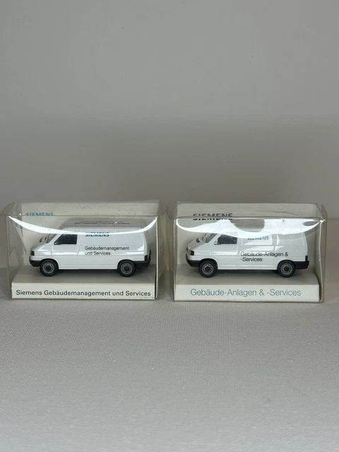 2 X HERPA VW T4 Box ""Siemens Gebäude-Anlagen & Services"" 1:87 /H17707 ...