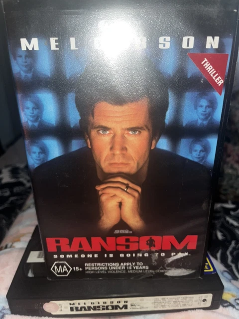 RANSOM - MEL Gibson, VHS video tape, ex rental, rated MA Thriller, $14. ...