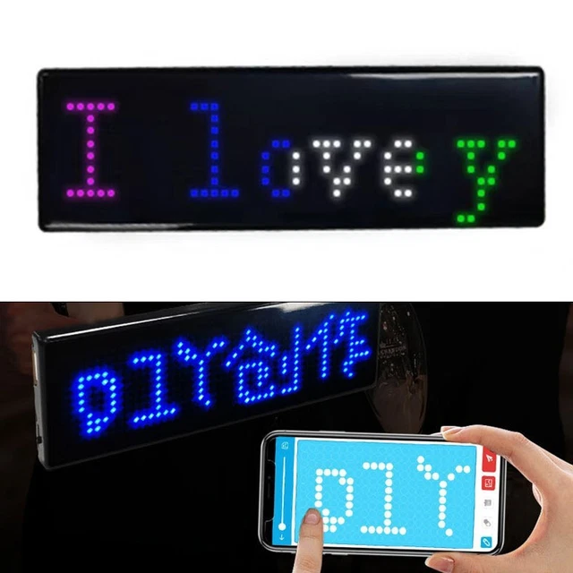 RECHARGEABLE BLUE LED Name Tag Perfect for Trade Shows and Exhibitions ...