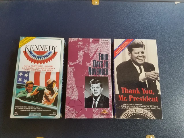 3 JFK JOHN Kennedy VHS Tapes Four Days November Kennedy Thank You Mr ...