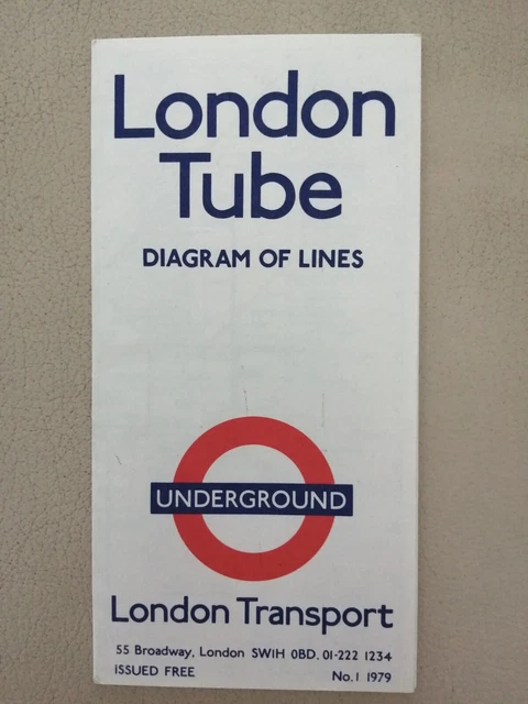 LONDON TUBE MAP 1979 Diagram of Lines £8.00 - PicClick UK