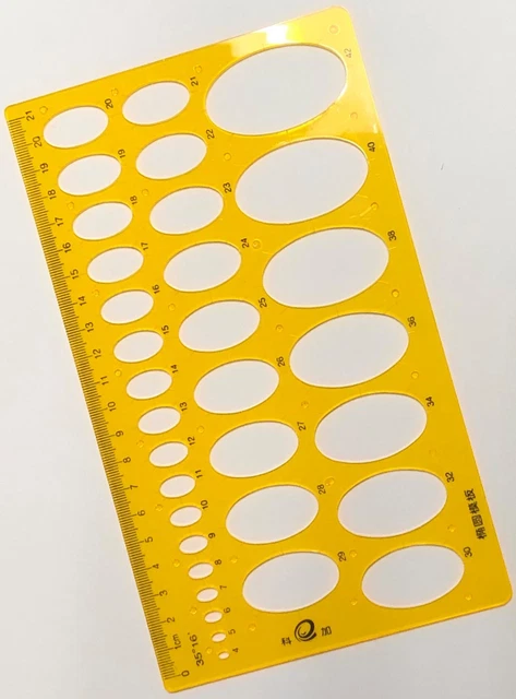ELLIPSE ISOMETRIC TECHNICAL DRAWING DRAFTING STENCIL TEMPLATE - SIZES 2 ...