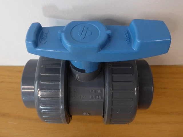 TECNO PLASTIC DOUBLE union ball valve D50 - 1 1/2" PN16 DN40 ...