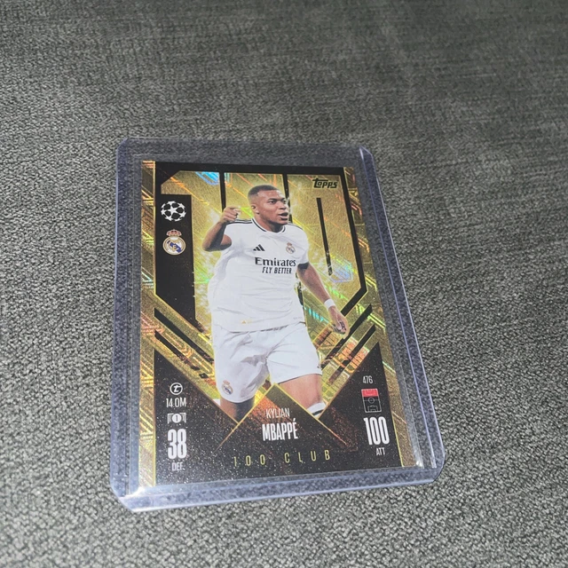 TOPPS MATCH ATTAX 2024/25 2025 Kylian Mbappe Real Madrid 100 Club Foil ...
