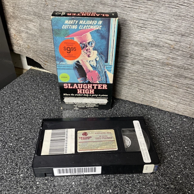 SLAUGHTER HIGH VHS Horror Gore rara VHS copertina horror art EUR 15,82 ...