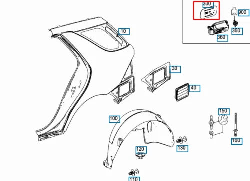 GENUINE MERCEDES W166 GLE W166 M-CLASS Paneling Flap 1667570006 £127.42 ...