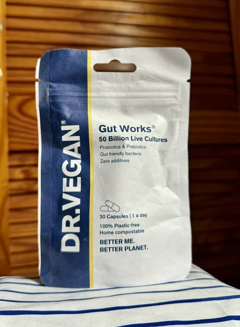 DR.VEGAN GUT WORKS® | 50bn Live Cultures | Pre & Probiotic | 30 Vegan ...