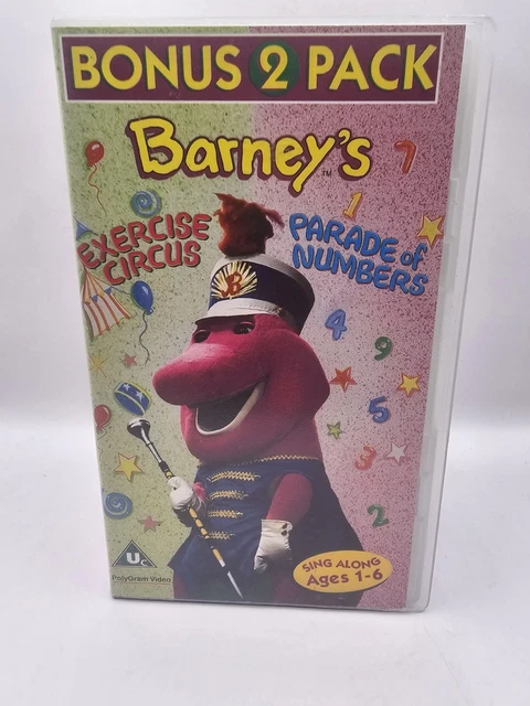 BARNEY - EXERCISE Circus / Parade Of Numbers (Double Pack) (VHS, 1997 ...