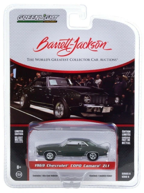 GREENLIGHT, CHEVROLET COPO Camaro ZL1 1969 Metallic Green Barrett ...