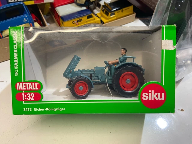 SIKU 3473.CLASSIC FARM.1:32.EICHER King Tiger Vintage Tractor,Mint.sealed Box £25.20 - PicClick UK