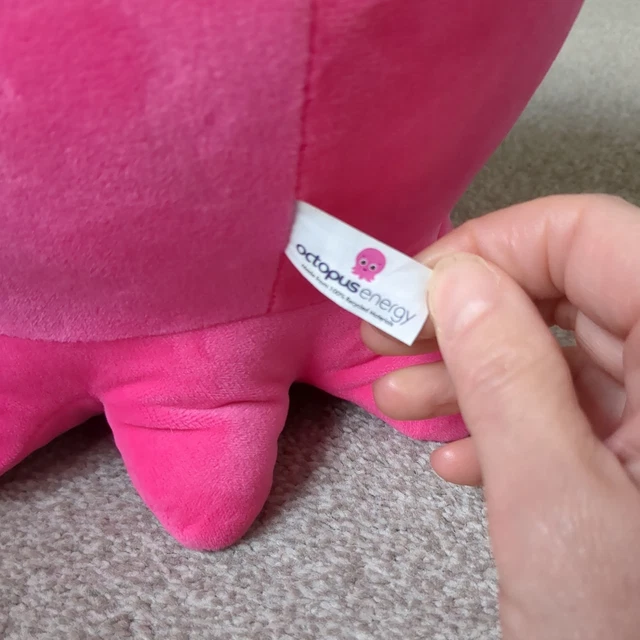 OCTOPUS ENERGY 9 inch Pink Plush Soft Toy. Bright And Fun Design £14.01 ...