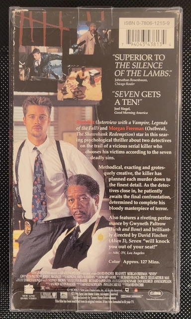 SEVEN (VHS, 1996) BRAD PITT, MORGAN FREEMAN £6.24 - PicClick UK