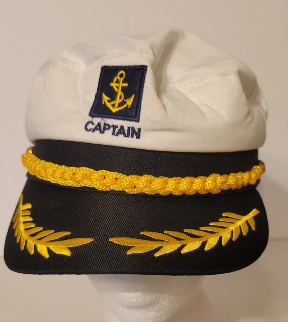 CAPTAIN HAT MARINE Snapback Boat Ship Hat Sailor Navy Men Costume Hat ...