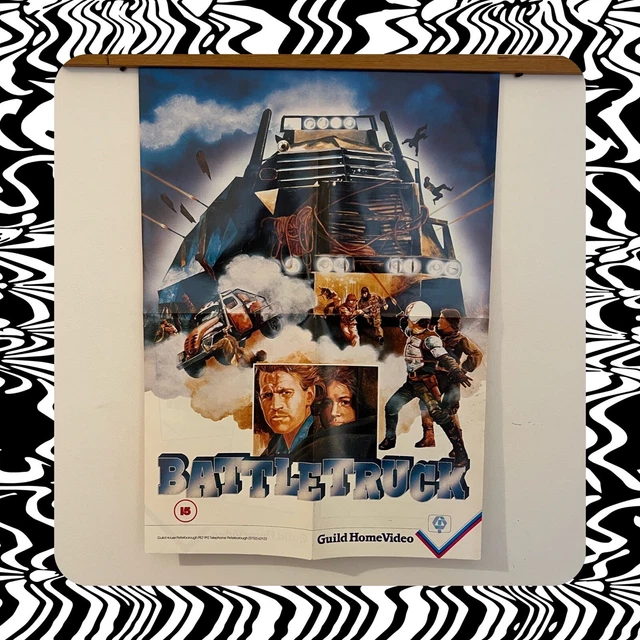 MEGA RARE 1983 Battle Truck Movie Poster Vintage Cult Horror Film Vhs ...