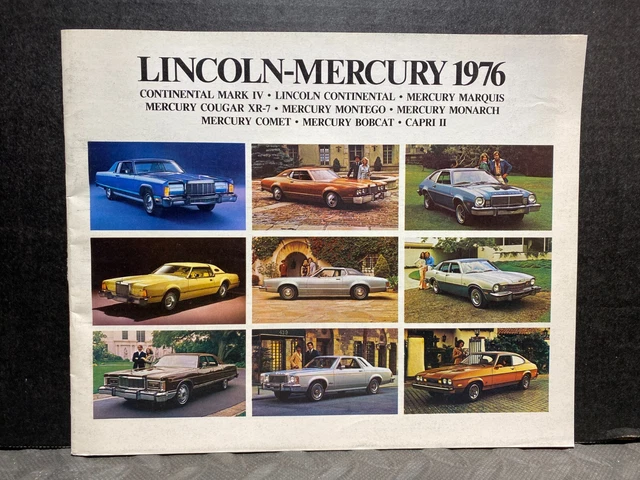 ORIGINAL NEW CAR Sales Brochure 1976 Lincoln-Mercury All Models Comet ...