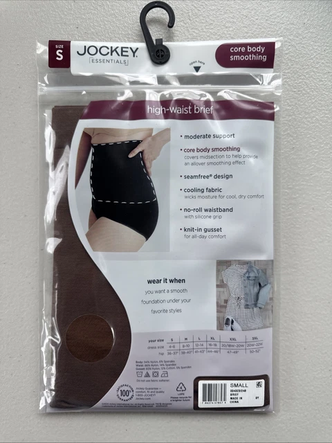 JOCKEY ESSENTIALS SMALL Core Body Smoothing HIGH WAIST Briefs BROWN £8. ...