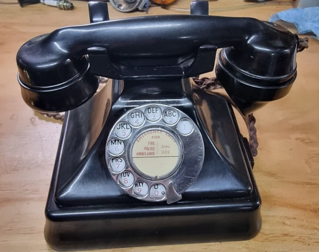 ART DECO BAKELITE PYRAMID TELEPHONE WITH BELL BOX P.L38 GPO No 164 234 ...