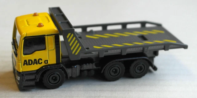 MAJORETTE MAN TGS Plateau-Abschleppwagen gelb/grau ADAC LKW Truck ...