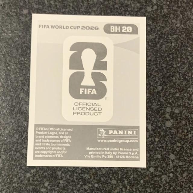 PANINI FIFA WORLD Cup 2026 Haris Tabaković Player Portrait Sticker BIH ...