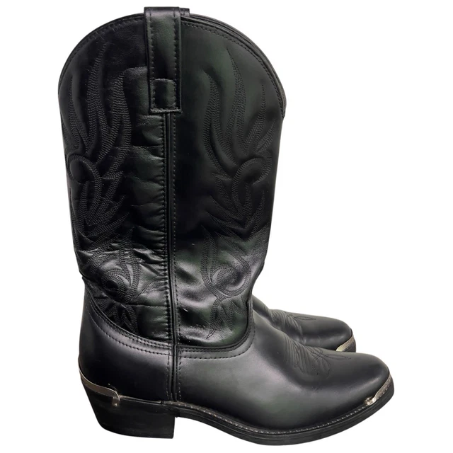 LAREDO MEN’S BLACK Western Cowboy Boots Pointed Toe 11EW Extra Wide £90 ...
