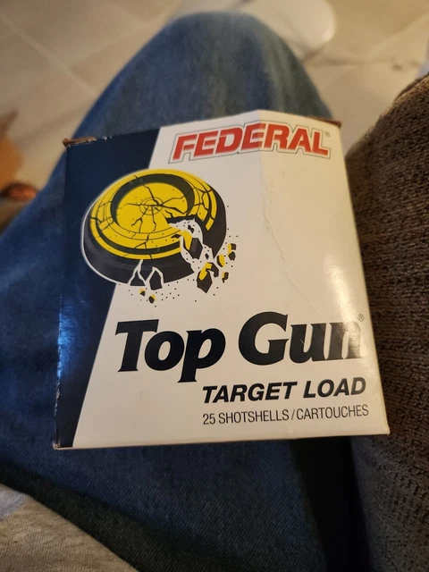 VINTAGE FEDERAL TOP GUN TARGET LOAD 12 GA 2-3/4 7-1/2 SHOT EMPTY Ammo ...