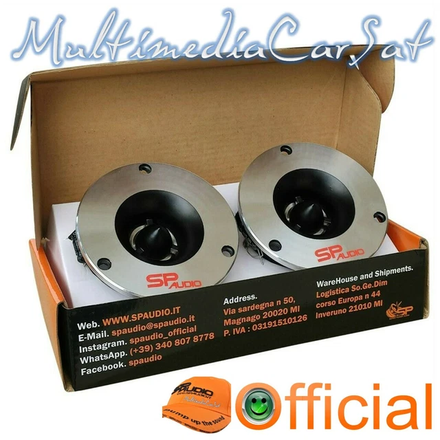 SP AUDIO SPTW-28 Tweeter Ultra Slim da 100 Watt RMS 200 Watt Max Auto ...