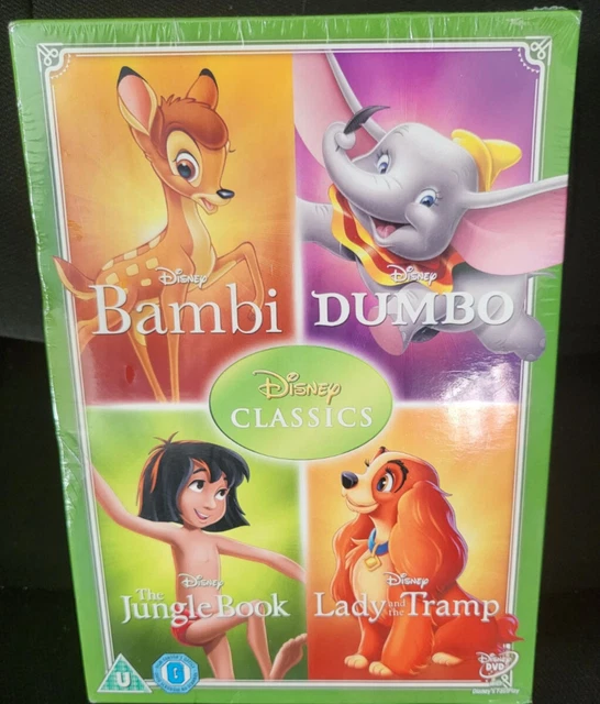 Disney Classics Volume 2 Bambi Dumbo Lady Tramp Jungle Book Dvd