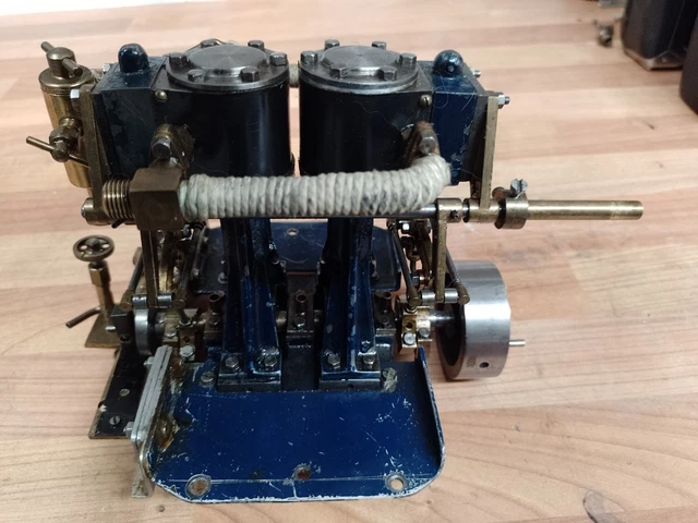 TWIN STUART TURNER steam engine with reverse action and ancillary ...