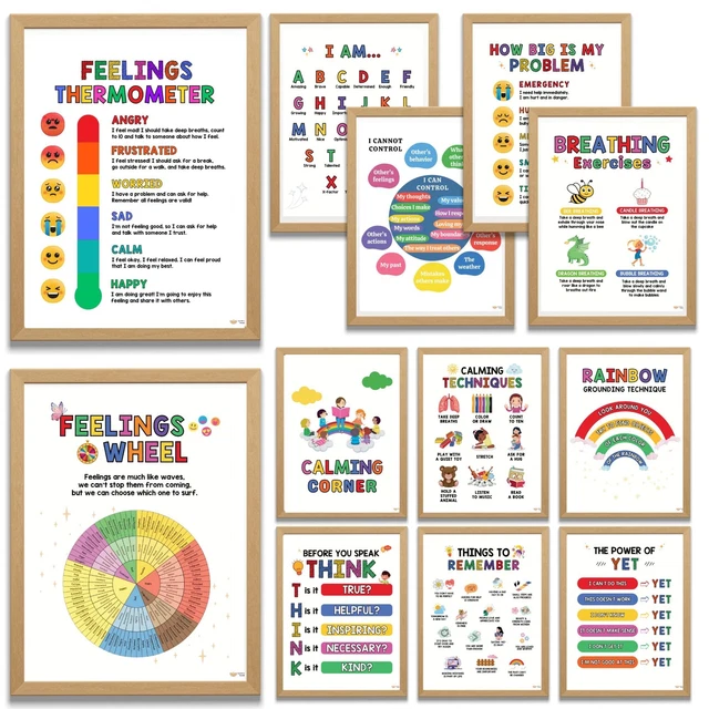 12 CALMING CORNER Poster Feelings Wheel Calm Down Corner Poster ...