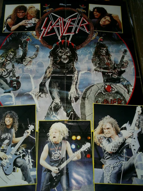 SLAYER VINTAGE 80'S RIESEN POSTER LIVE UNDEAD - 59 cm x 82 cm A1 ...