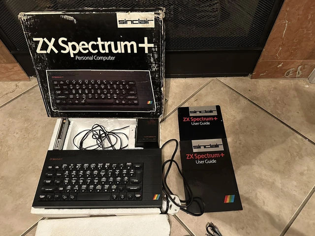 VINTAGE RARE SINCLAIR ZX Spectrum Plus incl Box, PSU, User Guide ...