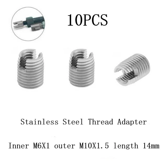 ADAPTER STAINLESS STEEL Threaded Adapter Threaded Reducer Inside M6*1 ...