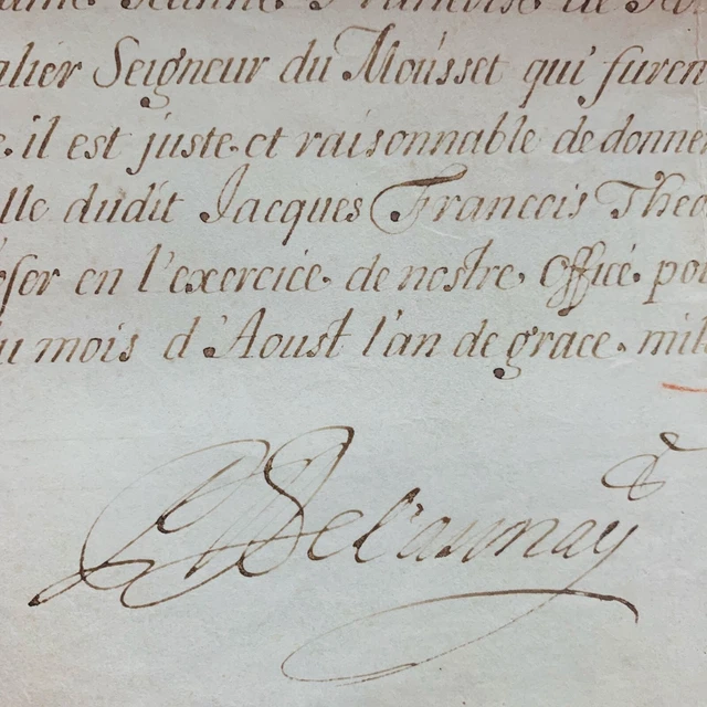 CERTIFICATE OF NOBILITY issued by the herald of arms by Pierre-Albert ...