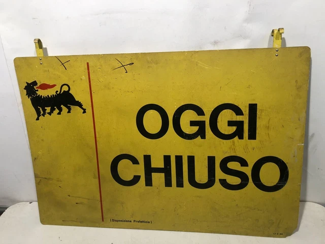 CARTELLO DA BENZINAIO Bifacciale ENI EUR 300,00 - PicClick IT