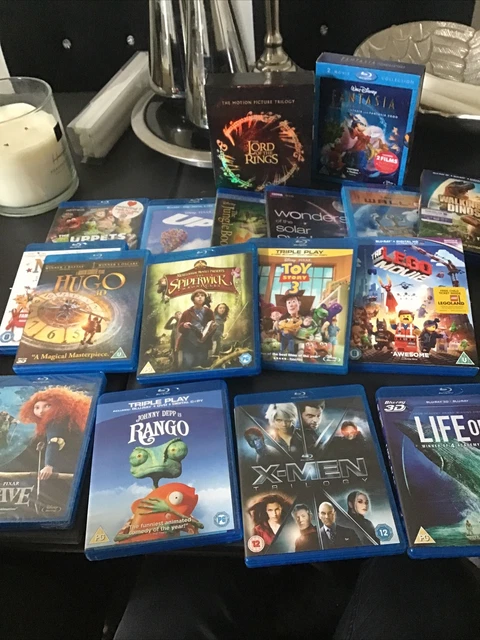 BLU-RAY BUNDLE DISNEY Pixar MARVEL Children Family 3D Films DVD Job Lot X17 £19.99 - PicClick UK