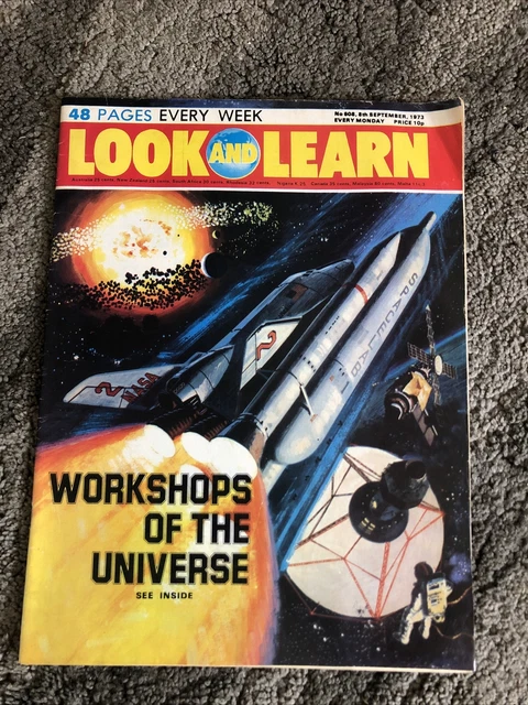 LOOK AND LEARN magazine September 8 1973 Apollo 11 NASA Space Shuttle ...