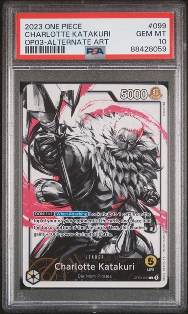 ONE PIECE 2023 Charlotte Katakuri ALT ART LEADER OP03-099 PSA 10 ...