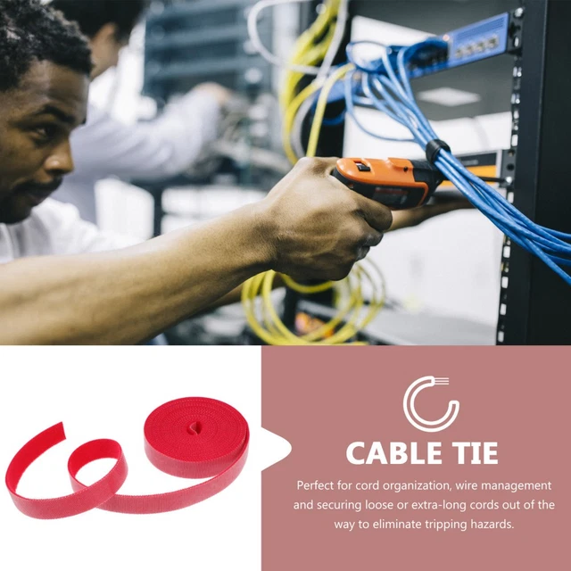CABLE TIE ORGANISER Reusable Fastening Ties Cord Management Organizer ...