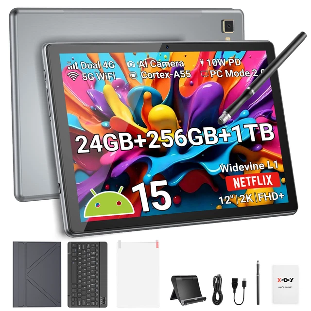 OCTA-CORE ANDROID 15 Tablet 10.1 inch 24GB+256GB (1TB TF) 8000mah ...
