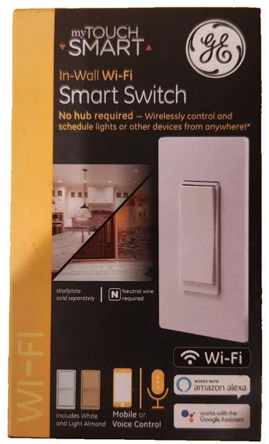 GE IN-WALL WI-FI Smart Switch Powered By MyTouchSmart 40792-1 $15.00 ...