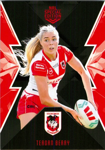 2025 ST GEORGE Illawarra Dragons NRLW TLA Special Edition Card - Teagan ...