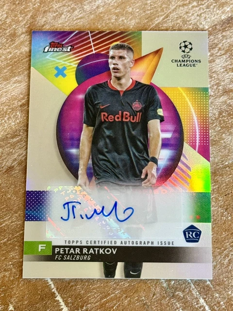 2023-24 TOPPS FINEST UEFA Auto #A-PR Petar Ratkov - FC Salzburg (B) EUR ...