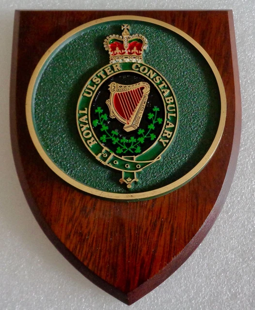 VINTAGE ROYAL ULSTER Constabulary - (RUC) Police Wooden Mess Plaque ...
