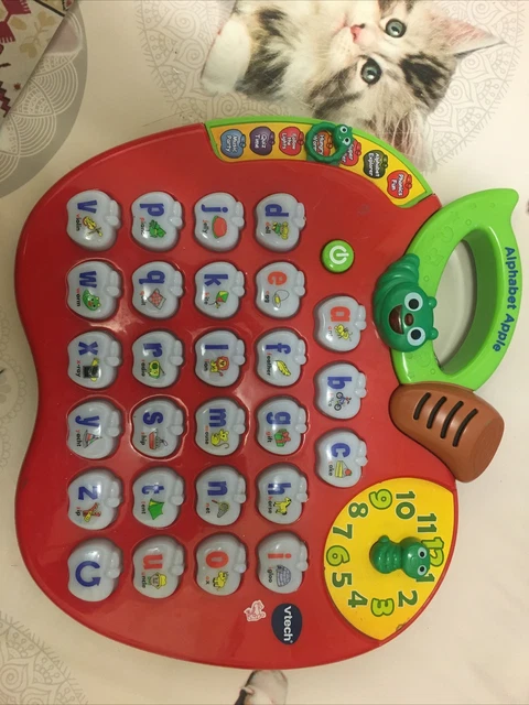 VTECH ALPHABET APPLE Interactive Learning Board with lights & sounds ...