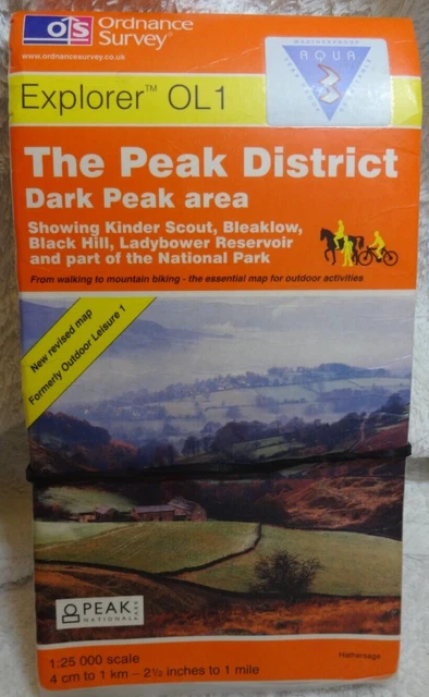 THE PEAK DISTRICT: Explorer OL1 - Waterproof Map 1:25000 $12.37 - PicClick