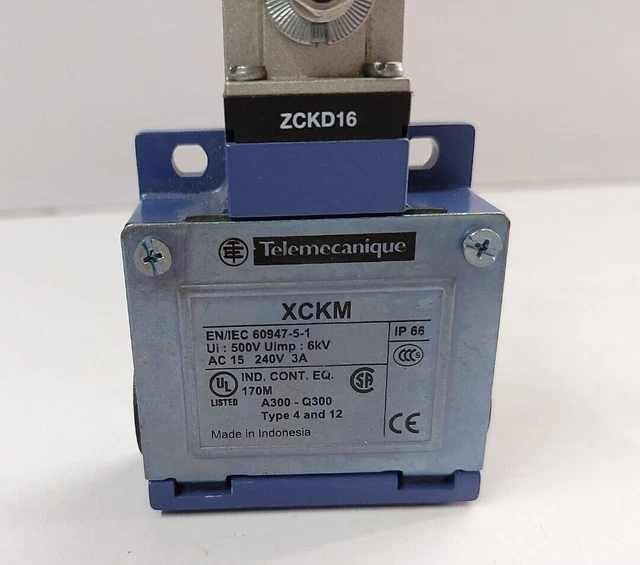 TELEMECANIQUE XCKM LIMIT Switch Zckd16 Ui = 500v Uimp = 6kv AC 15 240v 3a EUR 199,30 - PicClick FR
