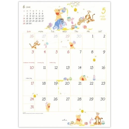 CALENDRIER MURAL GRAND format grand format 2026 Hallmark Disney Winnie ...