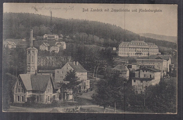 6790. AK SCHLESIEN bad Landeck Ladek-Zdrój Zeppelinhöhe und ...