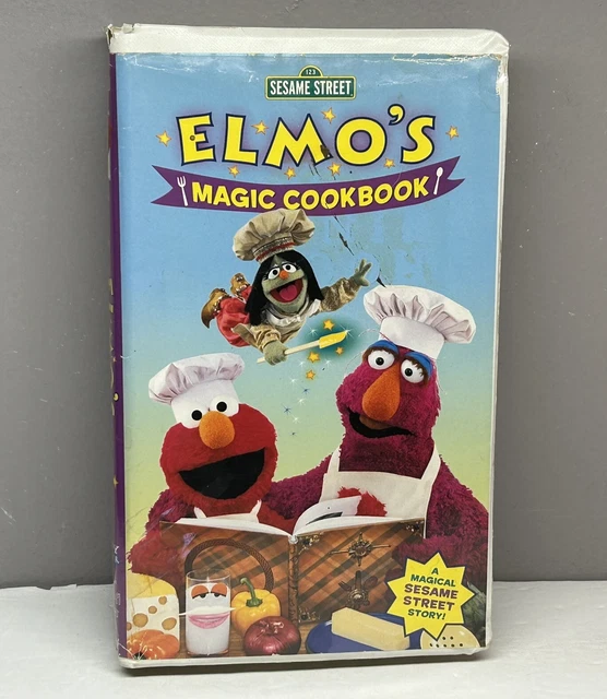 SESAME STREET ELMO’S Magic Cookbook VHS 2001 Video Tape Clamshell Case ...